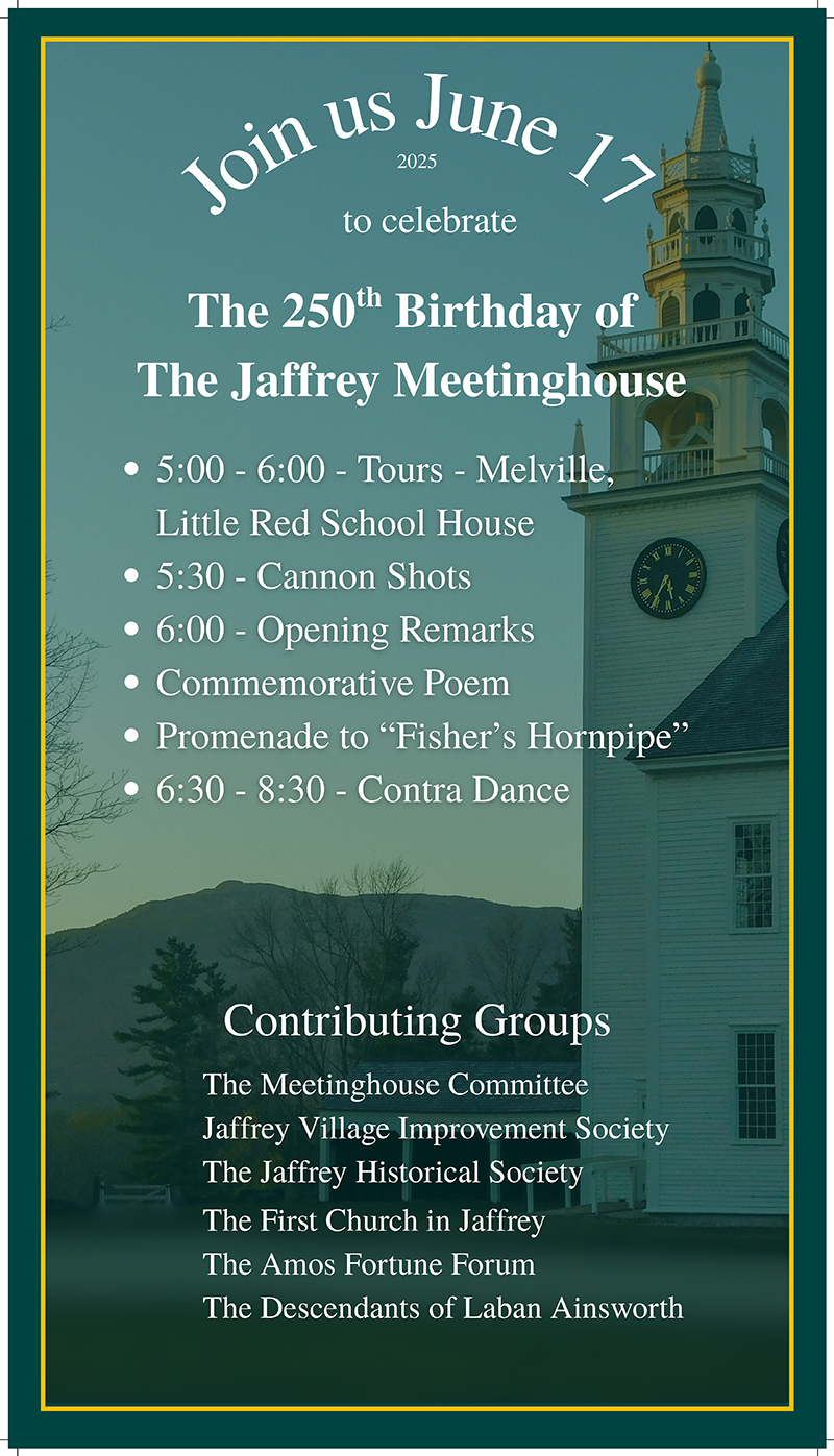 JHS: The 250th Anniversary of the Raising of the Jaffrey Meetinghouse